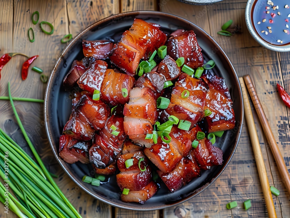 Char Siu. The most popular Chinese dishes. Cantonese barbecued pork ...