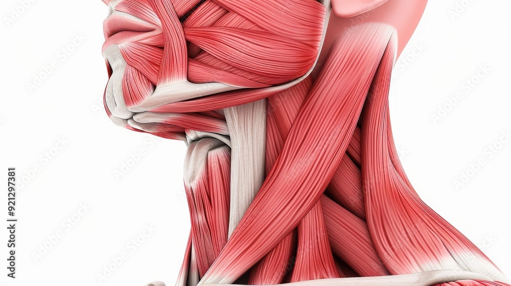 A detailed model showcasing the complex layout and structure of facial ...