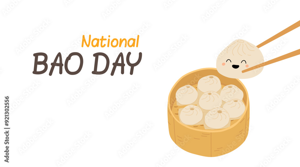 Vector illustration of Taiwanese snack Gua bao. A piece of stewed meat ...