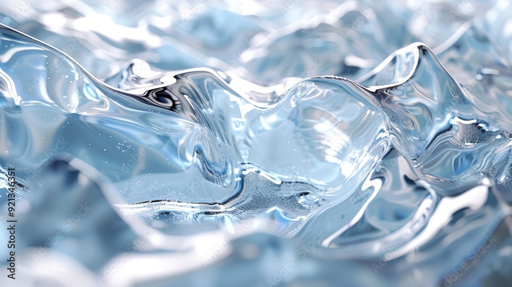 Reflective Ice Patterns: Ice patterns rendered with reflective surfaces ...