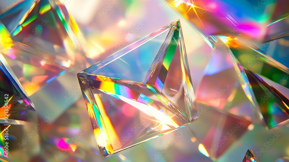 A mixture of optical elements including dichroic glass cubes ...