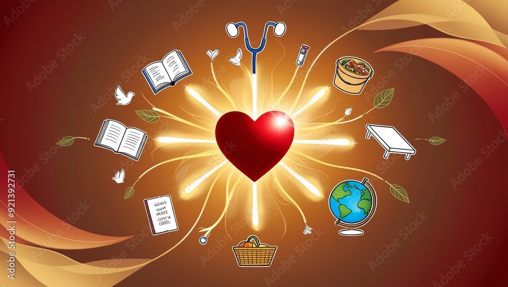 Radiating Compassion: The Heart of Humanitarianism Through Symbols of ...