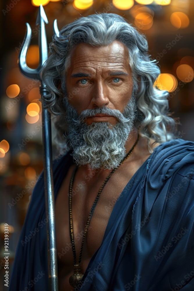 Sea ruler: Poseidon, Neptune the greek god governing the oceans and ...