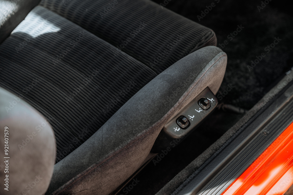 Photo of a red Nissan 300ZX Twin Turbo. They show details of the car ...