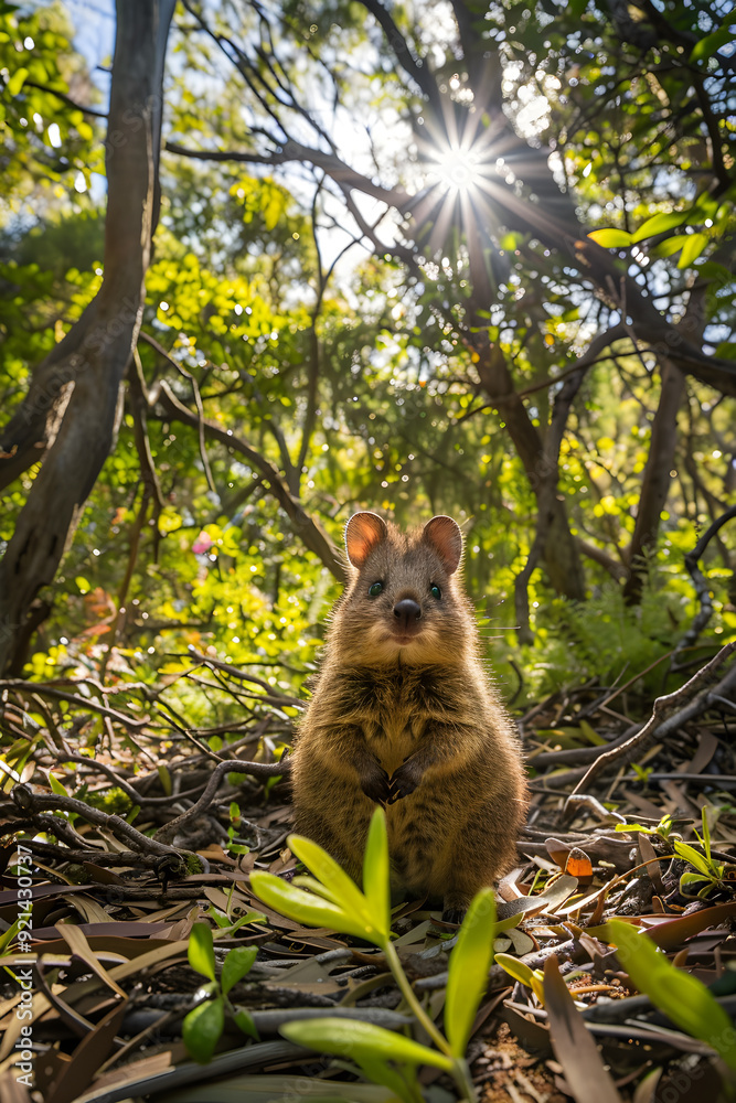 Serene Quokka Habitat: Lush Vegetation and Eucalyptus Trees in Western ...