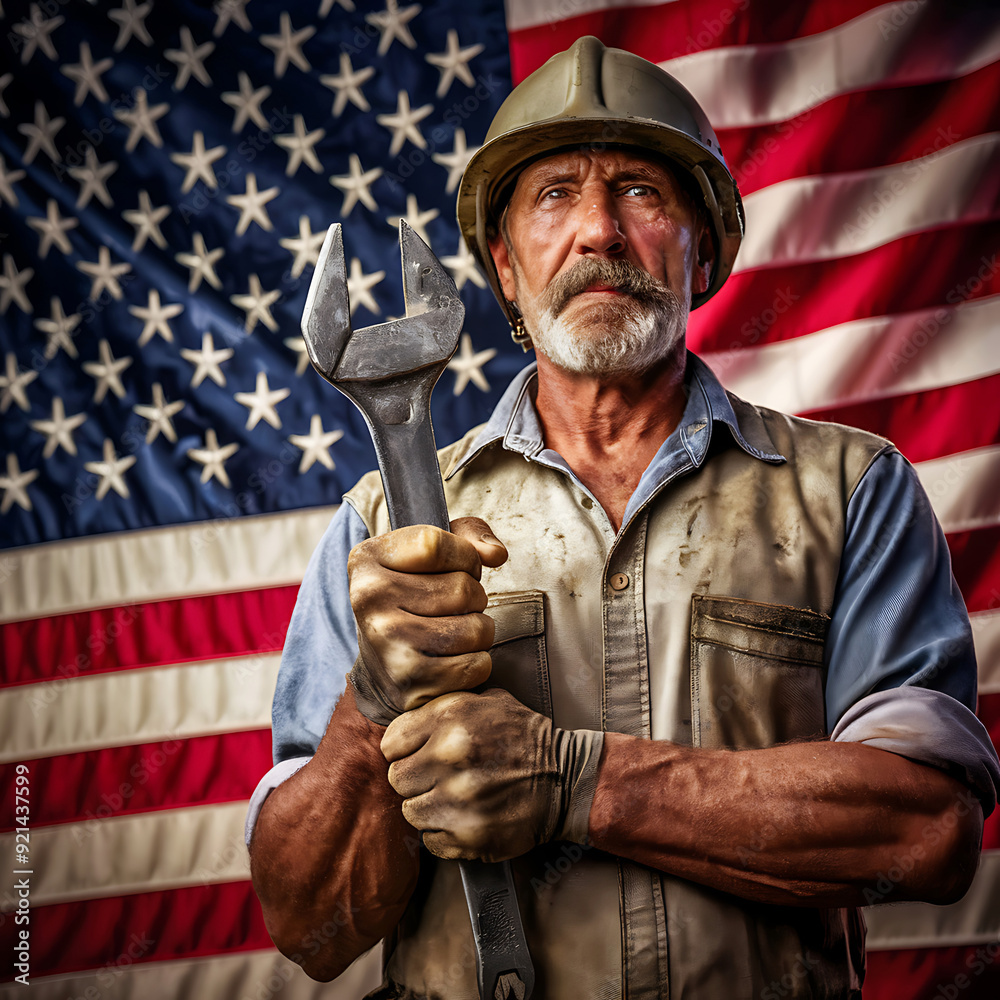 Labor Day and the importance of workers, banner posters and social ...