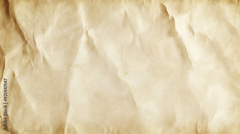 Vintage parchment paper background with subtle stains and creases Stock ...