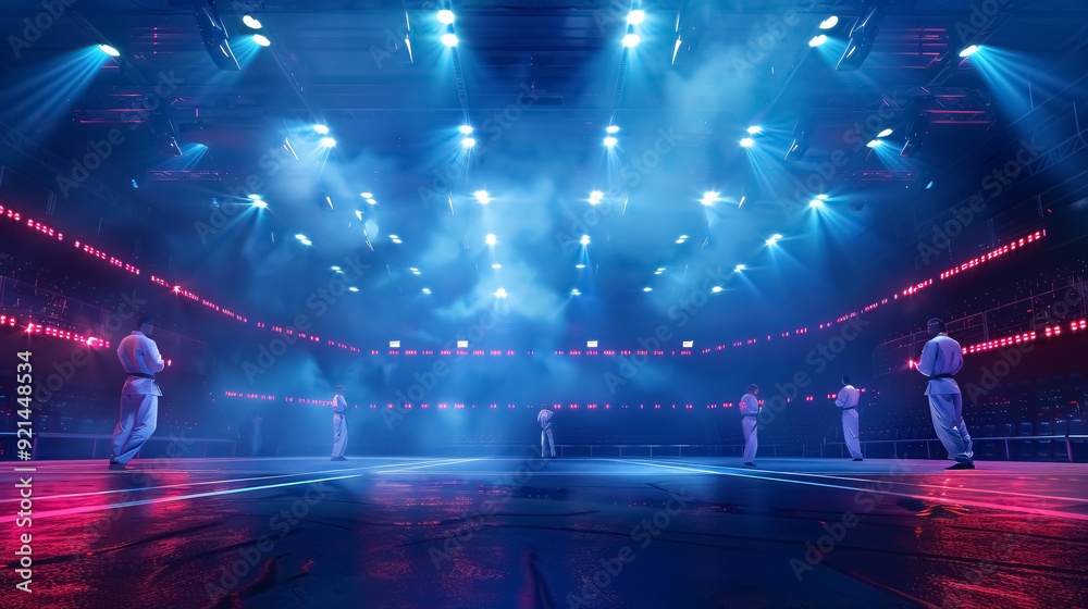 Karate Tournament Arena: Arena setup for a karate tournament ...