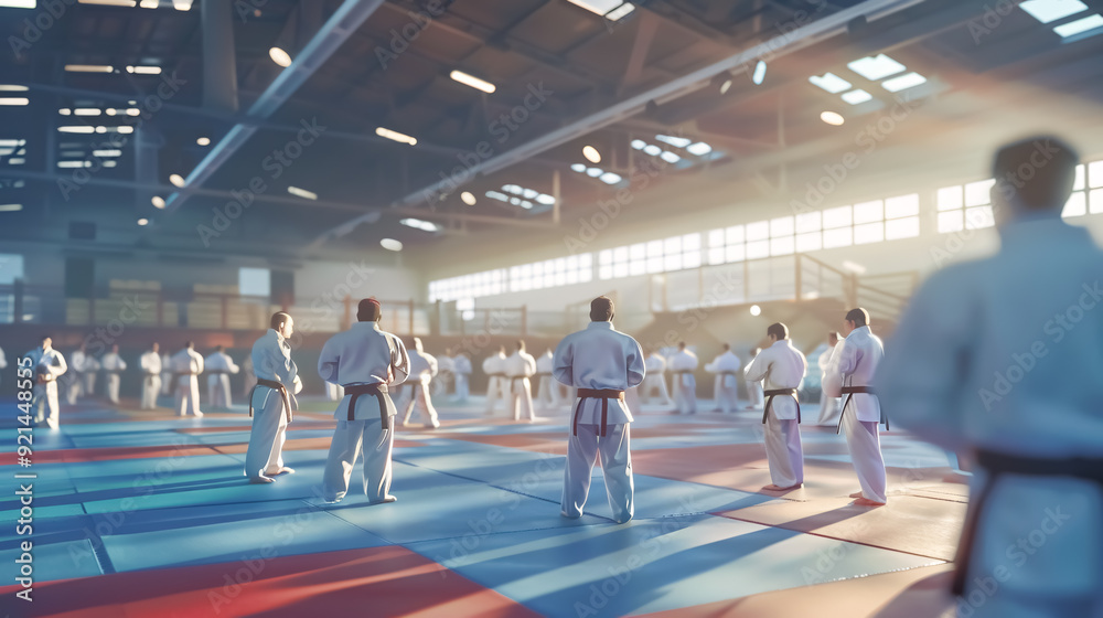 Karate Tournament Arena: Arena setup for a karate tournament ...