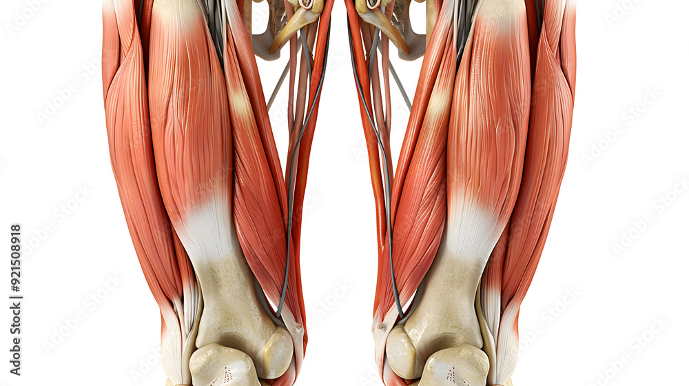 Detailed Anatomical Diagram of Quadriceps Muscle Group, Highlighting ...