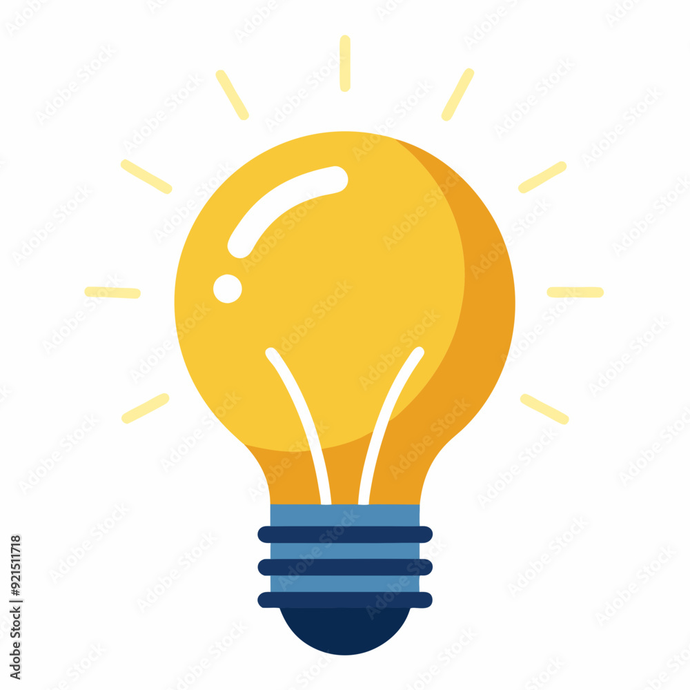 Bulb isolated on white, bulb vector illustration, Education light bulb ...