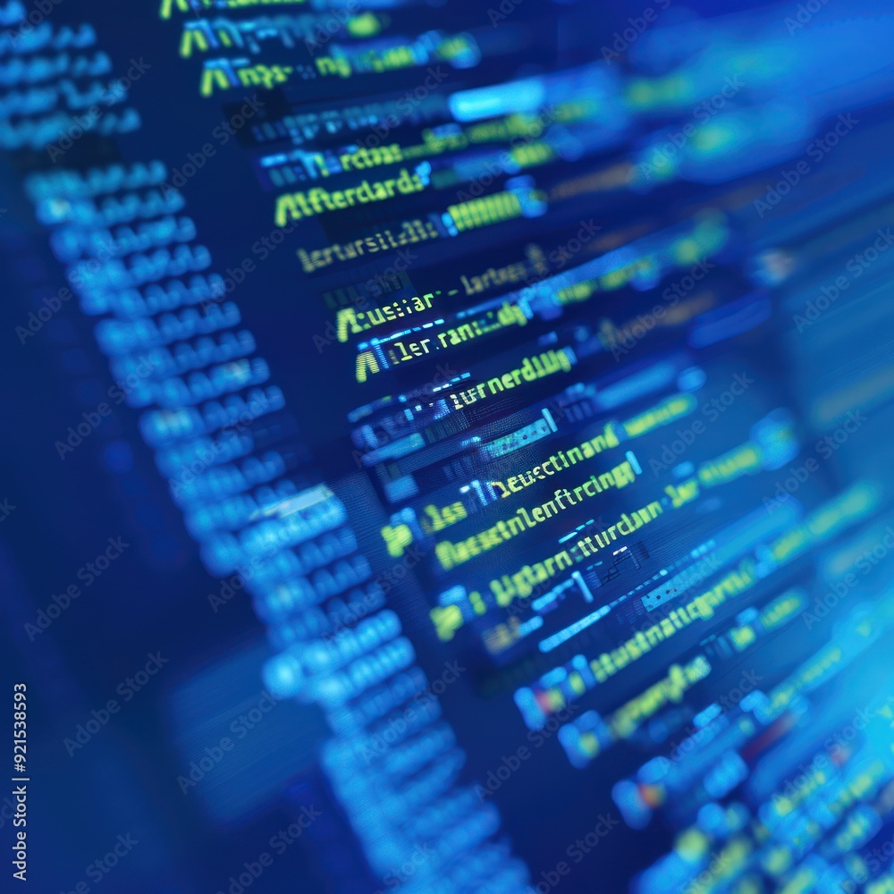 Code Lines On Screen Stock Illustration | Adobe Stock