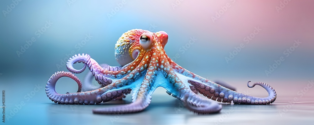 Octopus camouflage concept, gradient of colors blending into simple ...