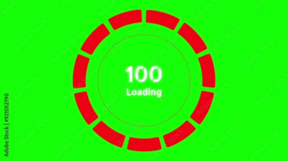 loading process, please wait, animation, green screen background vídeo ...