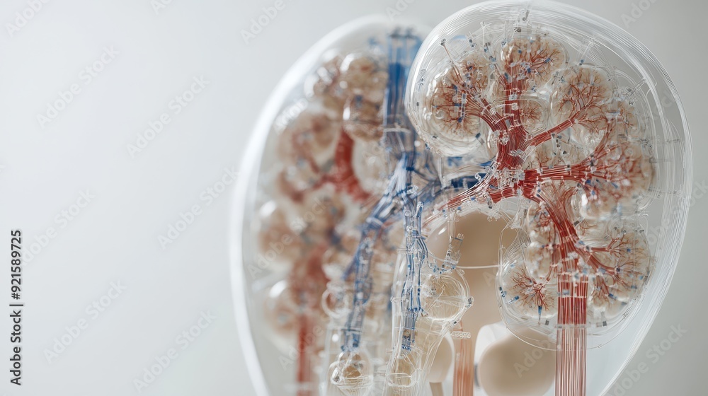 Transparent Anatomical Model of Human Kidneys with Arteries and Veins ...