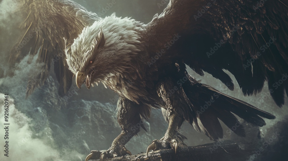 griffin is a mythical creature with the head, claws and wings of an ...