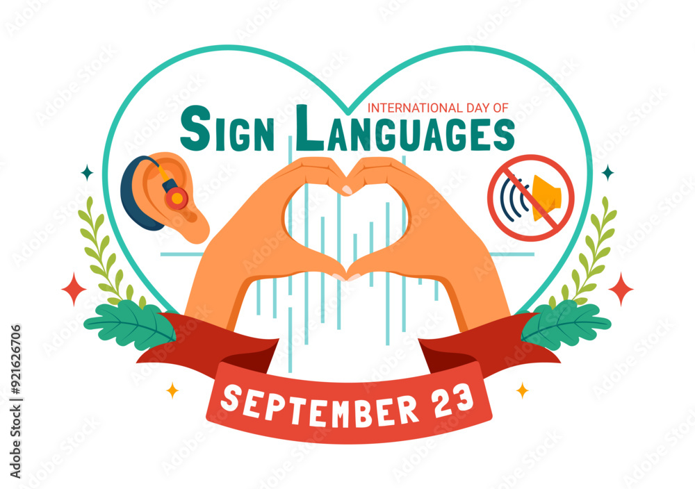 International Day of Sign Languages Vector Illustration Featuring ...