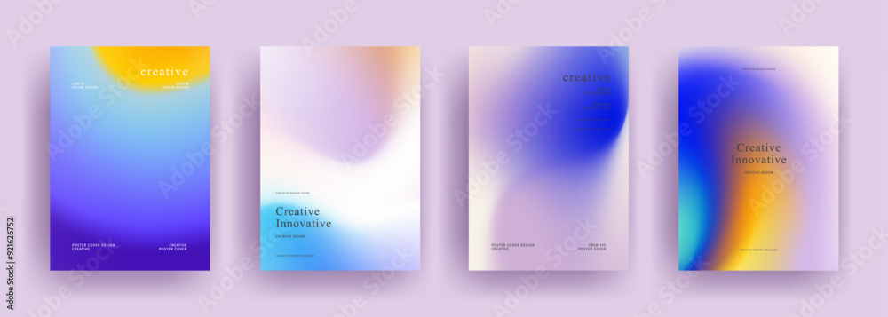 Abstract gradient poster template. Modern Covers Design. Mesh gradient ...
