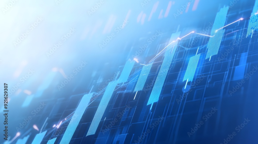 Stock Market Graph with Upward Arrow Symbolizing Growth and Success in ...