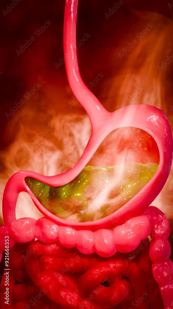 Symptoms of acid reflux or excess acid in the stomach. Gastric juice ...