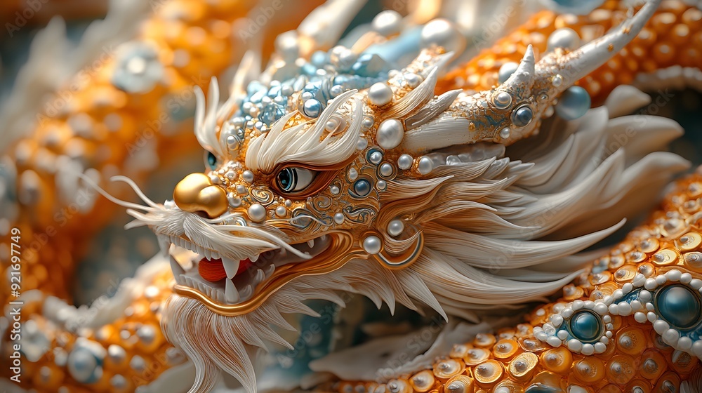 Auspicious Dragon in Traditional Chinese Style: A powerful and majestic ...