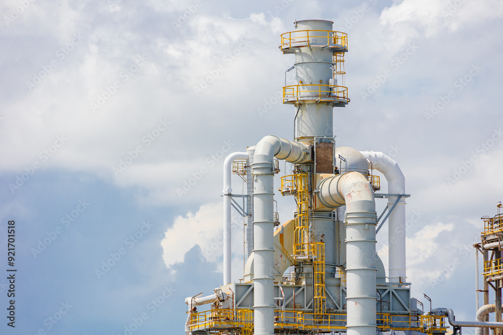 Poster Chimney of Petrochemical Petroleum Refinery Oil and Gas plant ...
