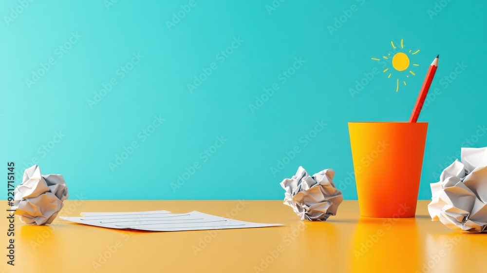 Determination in Chaos - Hand-drawn Papers Symbolizing Persistence ...