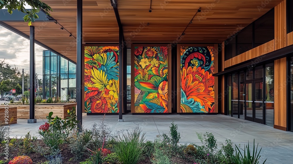 Vibrant Nature-Inspired Murals and Contemporary Architecture: Perfect ...