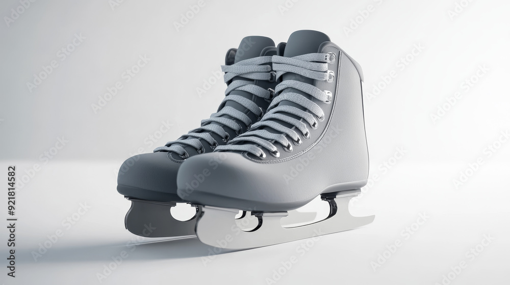 3D GREY Skates: Bright and vivid yellow skates with a modern, realistic ...