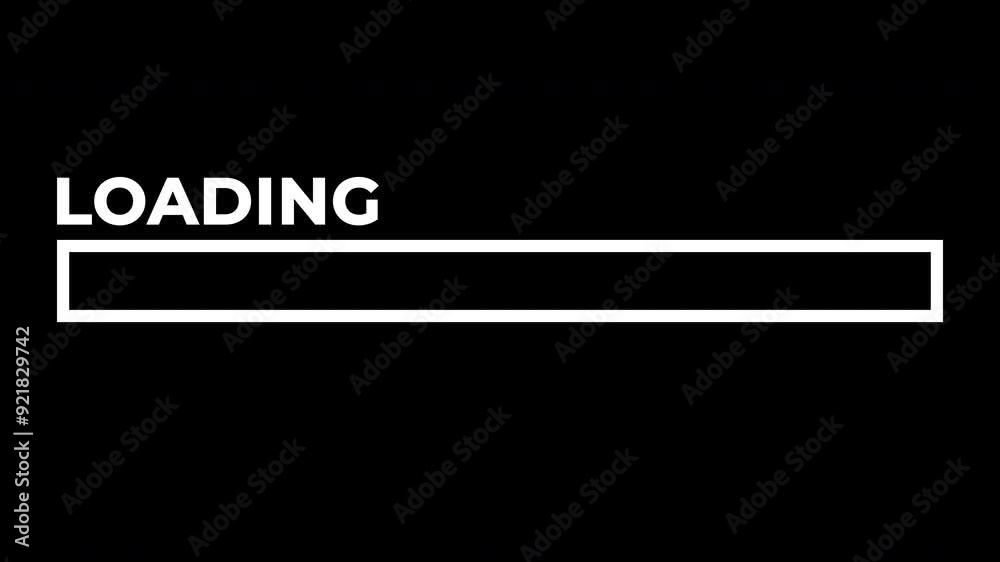 White Loading Animation Slide Bar, text with progress bar of white ...