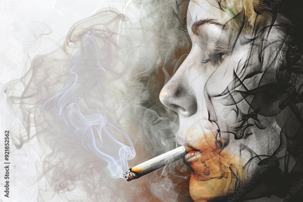 Smoker casting a long shadow under the burden of addiction a powerful ...