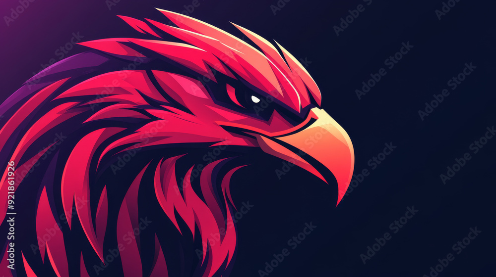 Red Falcon Logo: Energetic vector graphic designed for memorable sports ...