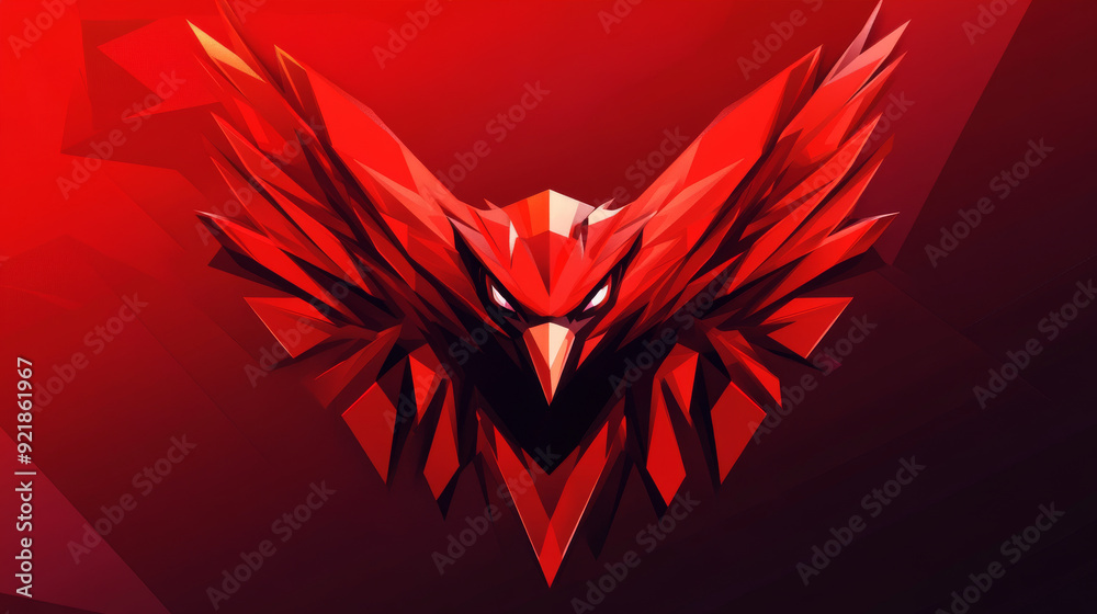 Red Falcon Logo: Energetic vector graphic designed for memorable sports ...