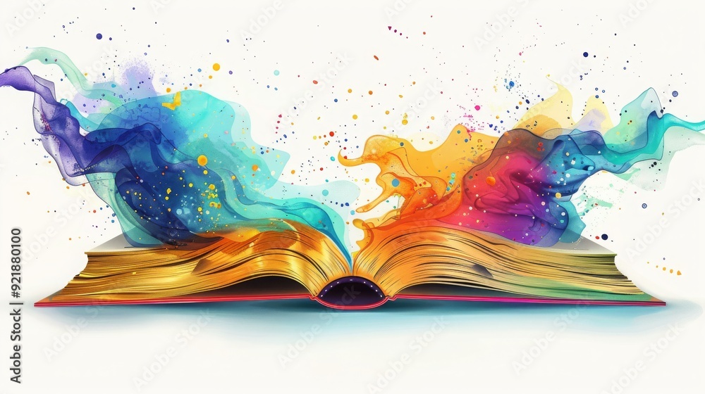 ภาพประกอบสต็อก open book clip art , colorful clip art , abstract clip ...