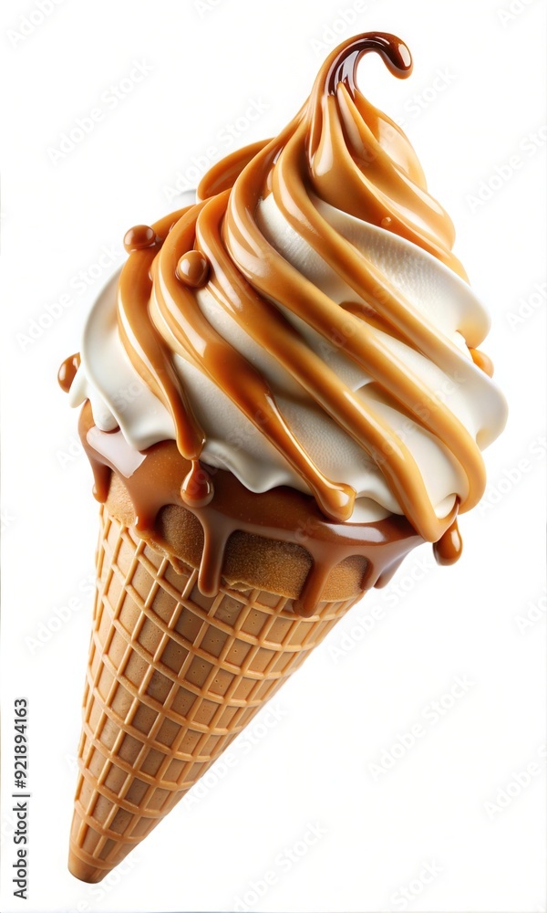 Chocolate Toffee Ice Cream Cone with Swirls and Whipped Delights with ...