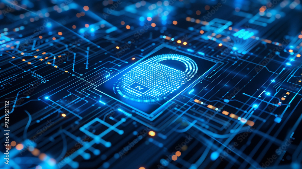 concept of identity and access management with visual elements like ...