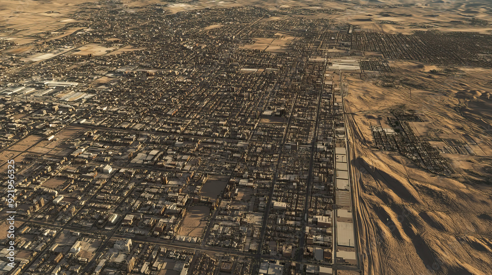 Technical aerial visual, 3D LiDAR GIS aerial map satellite scan model ...