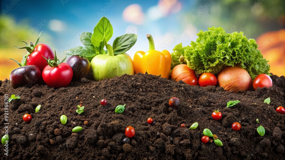 Rich, dark soil with abundant vegetable matter, exemplifying the ...