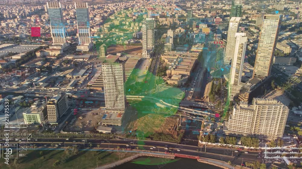 Smart city IOT internet of thing ICT digital technology futuristic ...