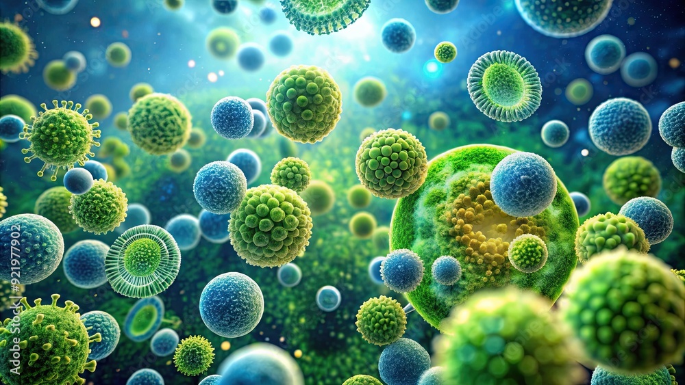 Algae and bacterial interaction in a microscopic world, algae, bacteria ...