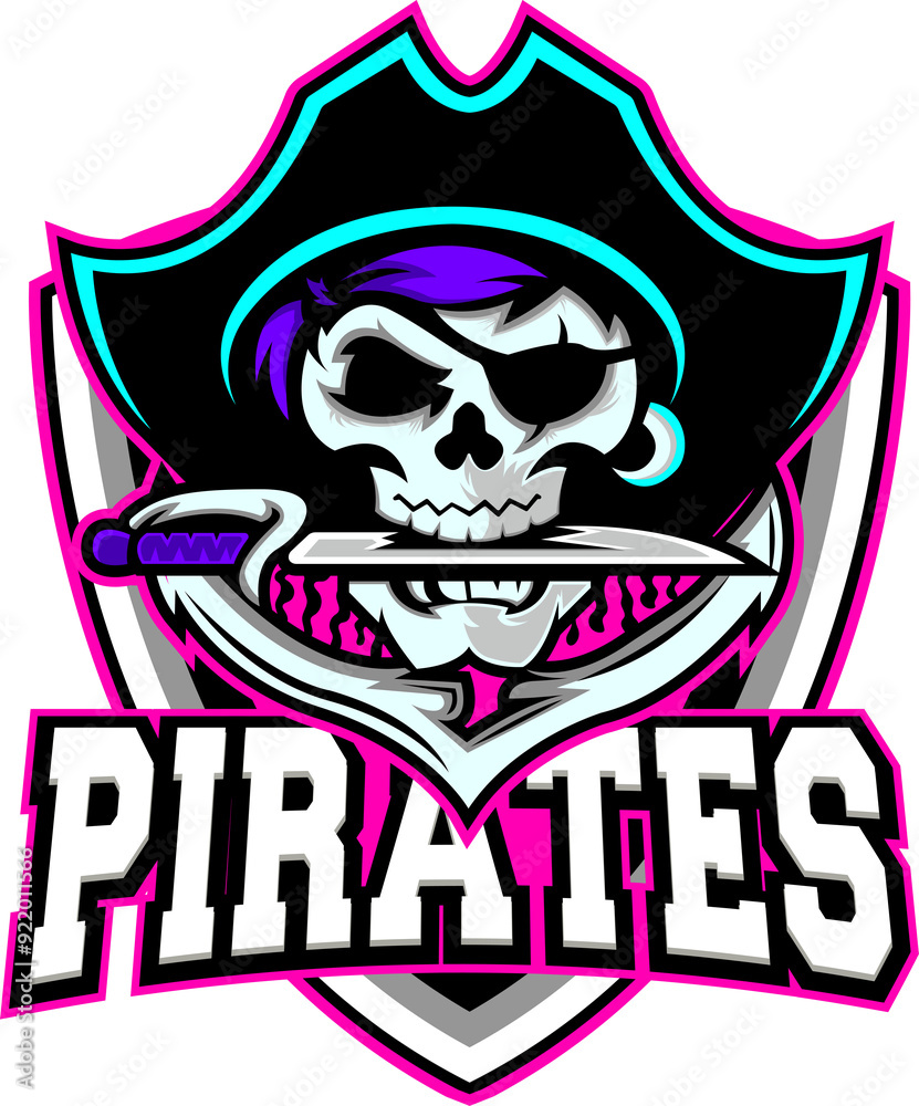 Pirates, esport logo for game, mascot, channel, streamer etc with ...