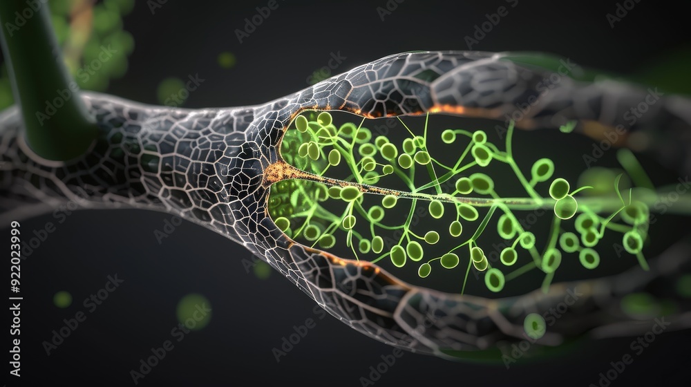 Illuminated Chloroplast Distribution in Mesophyll Cells - 3D Animated ...