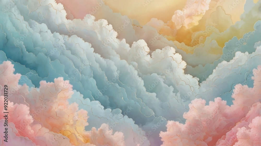 Soft, swirling patterns in pastel colors that blend seamlessly ...