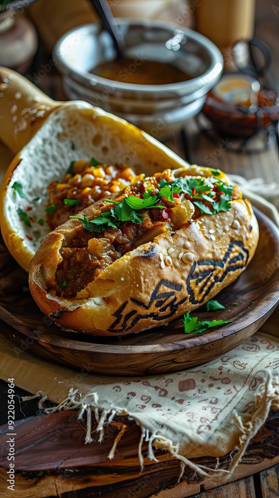 Bunny Chow - South African mutton curry served inside a hollow bread ...
