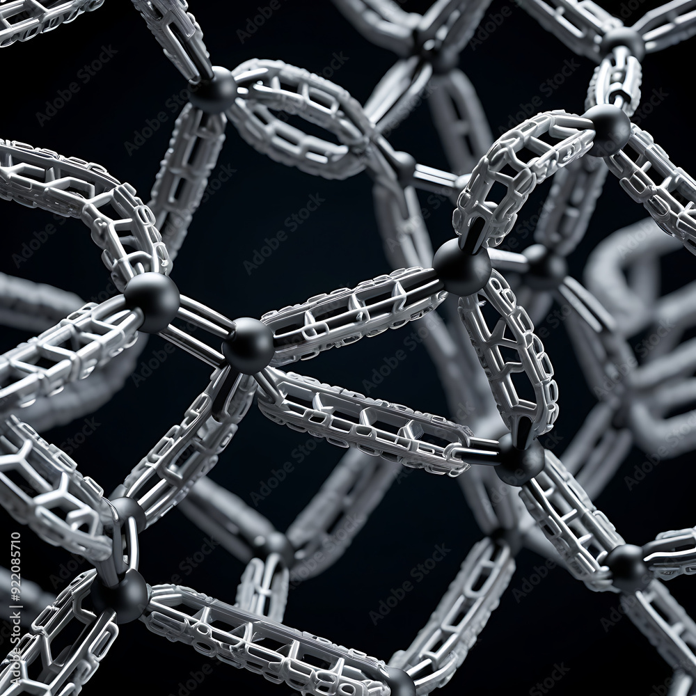 Molecular Level, Rubber, Polymer Chains, Abstract, High-Detail, Organic ...