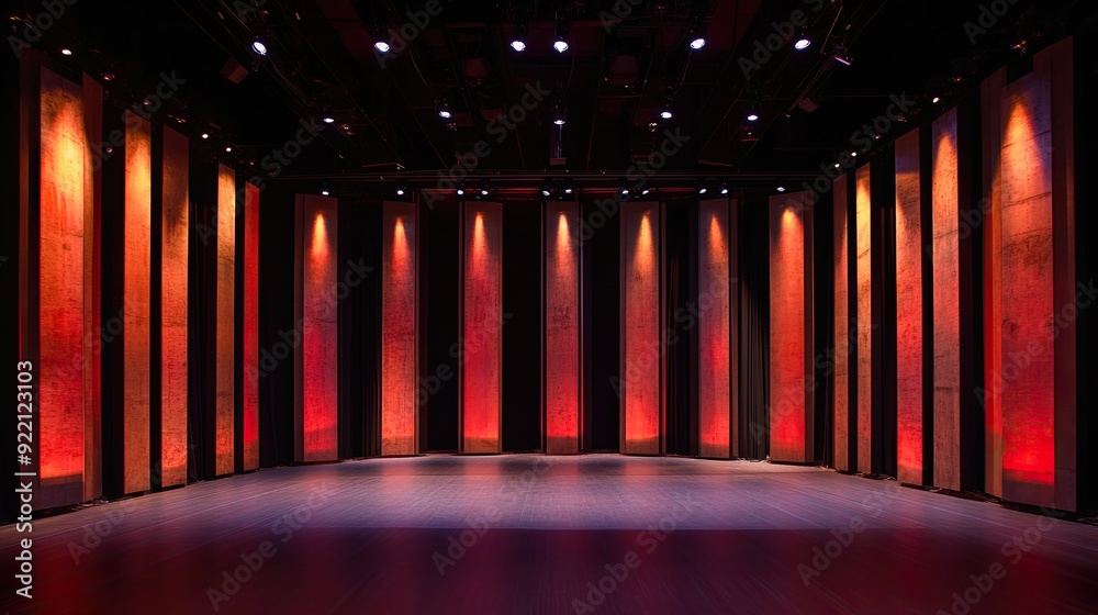 Elegant and refined stage lighting with soft glows and gentle ...