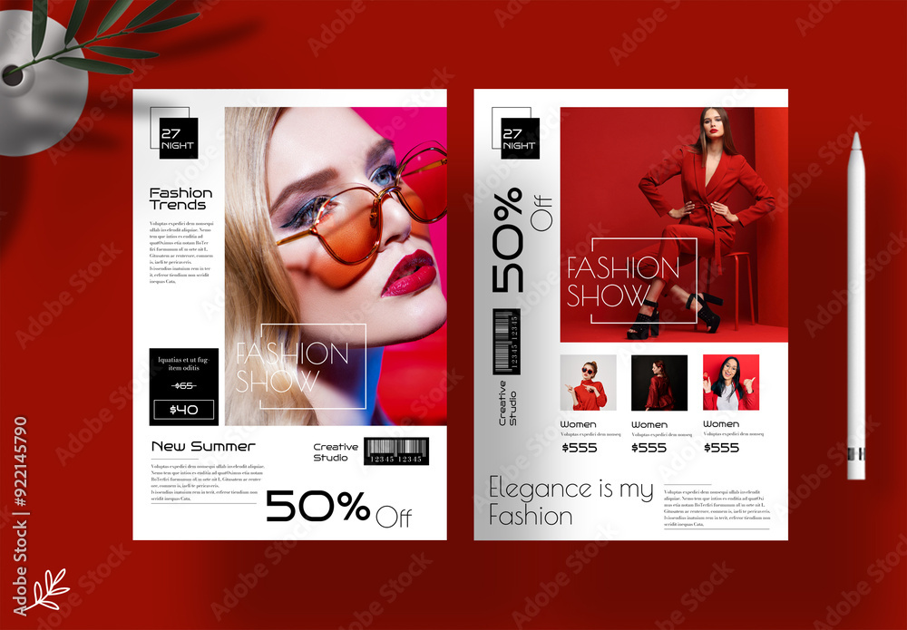 Fashion Flyer Layout Stock Template | Adobe Stock