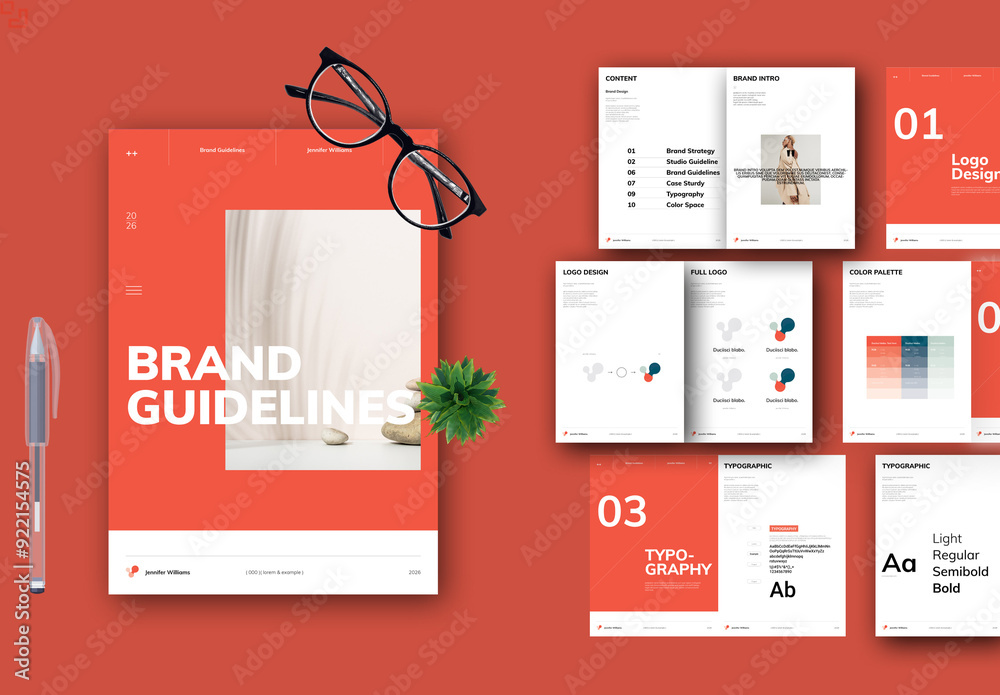 Brand Guideline Stock Template | Adobe Stock