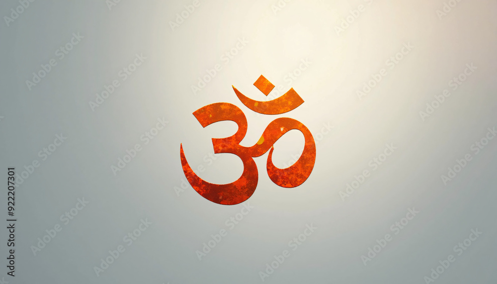 A minimalist Hindu symbol icon, rendered on a transparent background ...