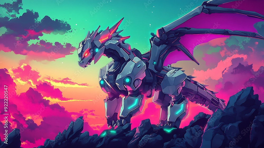 chibi style anime, cute girl in mecha armor holding an energy weapon ...